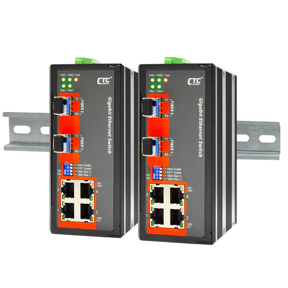 CTC UNION 4 Port Gigabit Unmanaged Switch. -40C~+75C. 4x 10/100/1000Ba ...